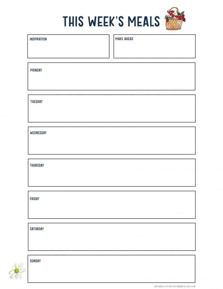 Truly Simple Meal Planning : Heart's Content Farmhouse