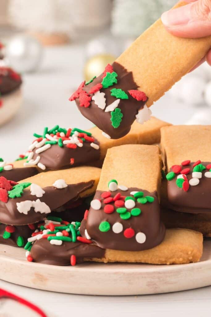 Chocolate Covered Shortbread Cookies