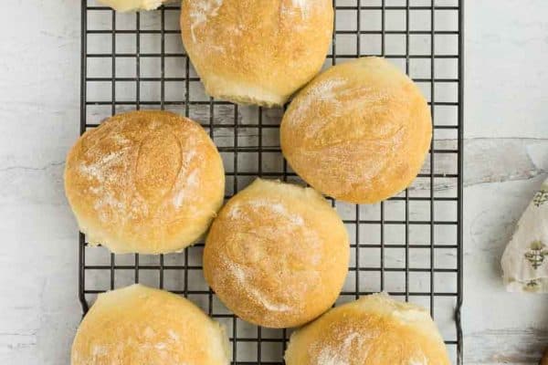 Easy, Crusty Bread Machine Sandwich Rolls