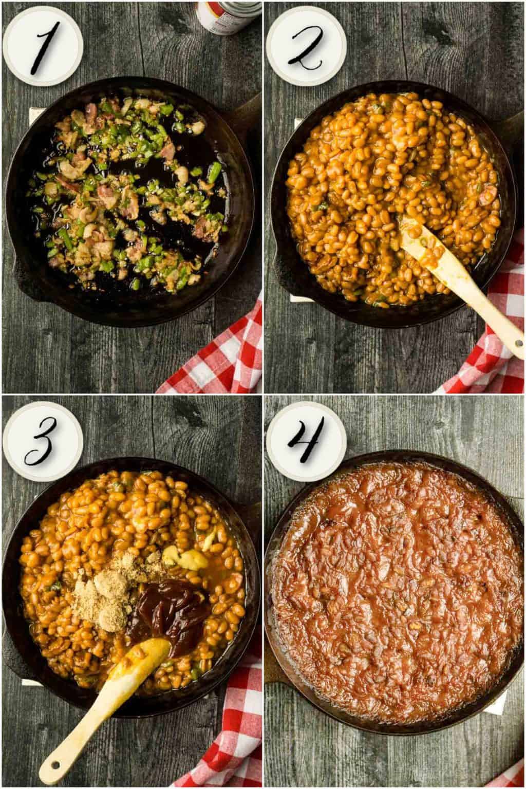 Easy Cast Iron Skillet Baked Beans