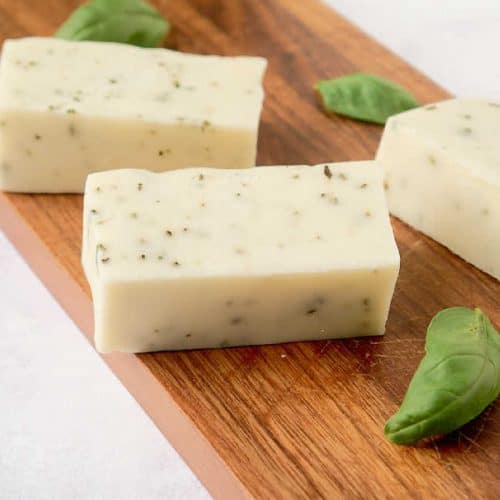 How to Make Pretty Homemade Basil Soap for Summer