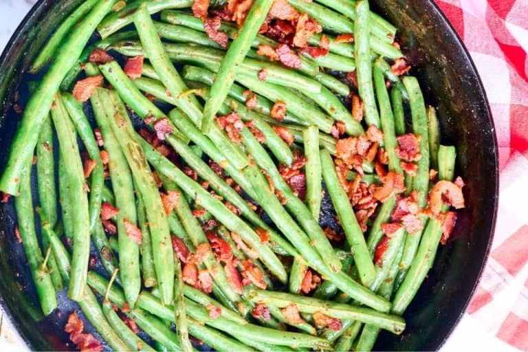 Homestyle Cast Iron Skillet Green Beans : Heart's Content Farmhouse
