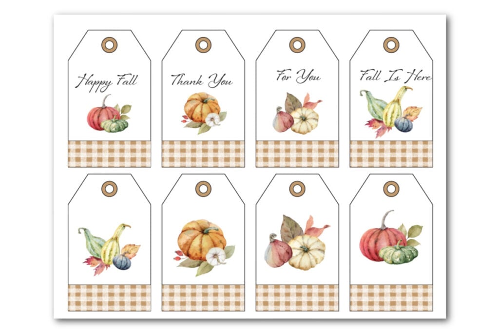 Free Fall Printable Gift Tags : Heart's Content Farmhouse