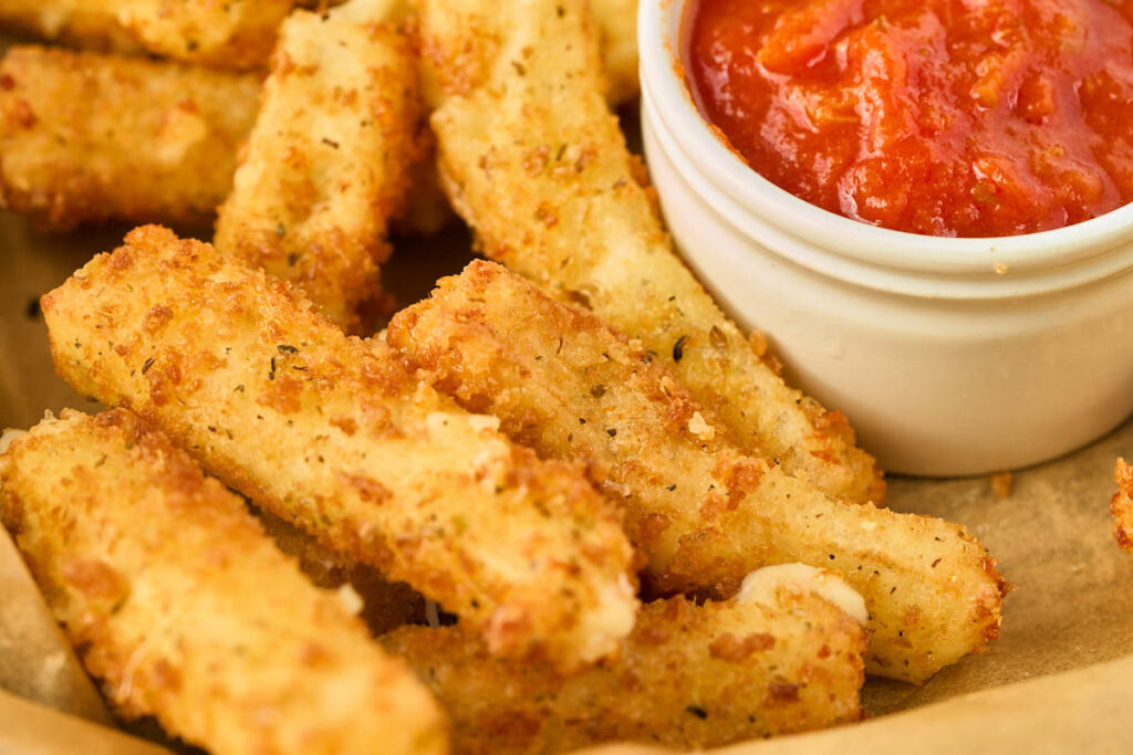 Delicious Deep Fried Mozzarella Sticks