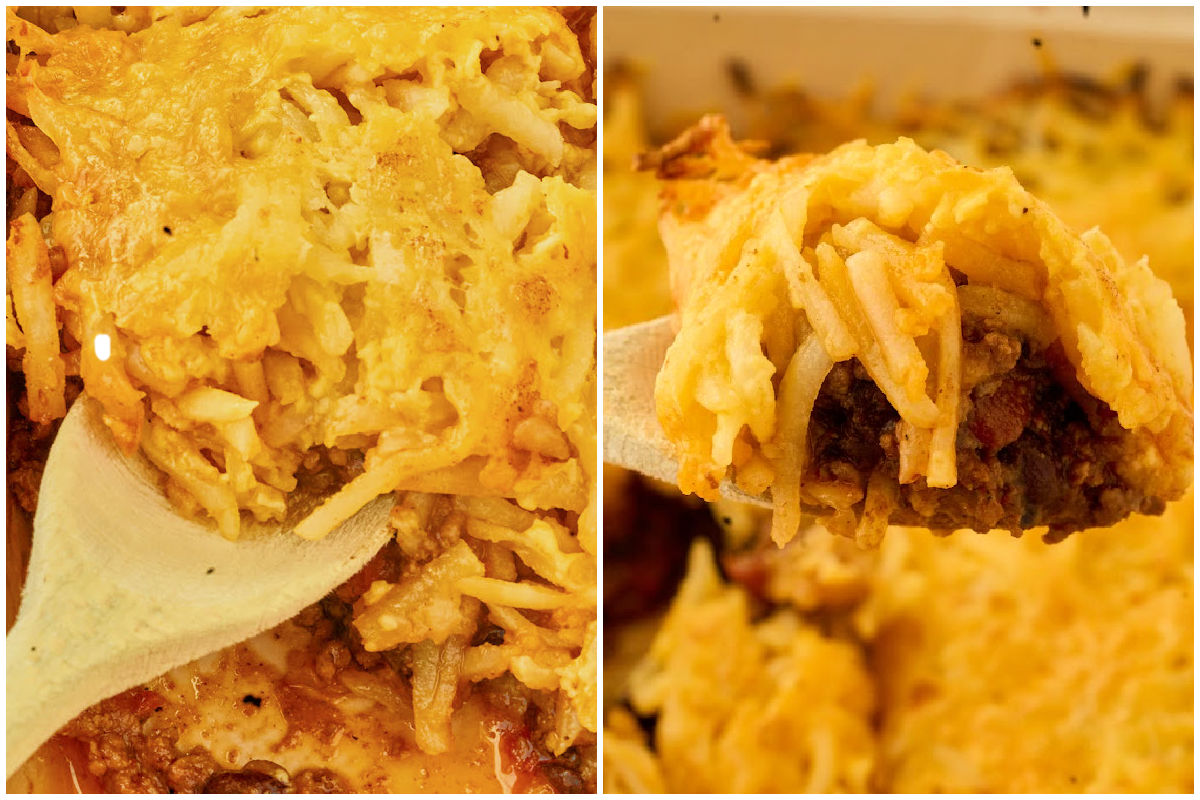 Easy Chili Cheese Hashbrown Casserole