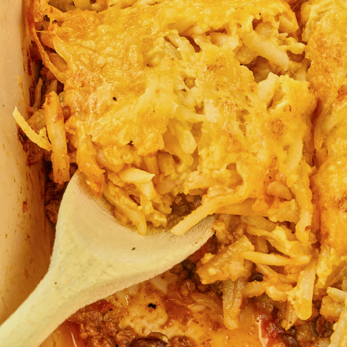 Easy Chili Cheese Hashbrown Casserole