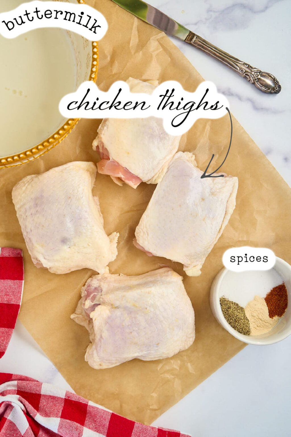 Southern-Style Fried Chicken Thighs with Buttermilk Marinade