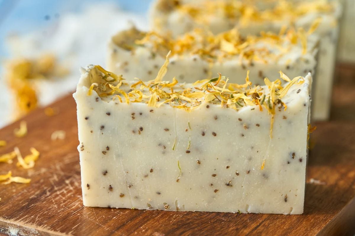 Gardener's Soap Recipe (Pumice + Calendula)