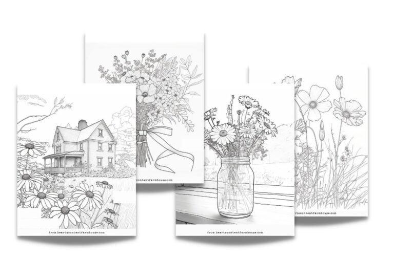 Wildflower Coloring Pages {Free + Easy Download}