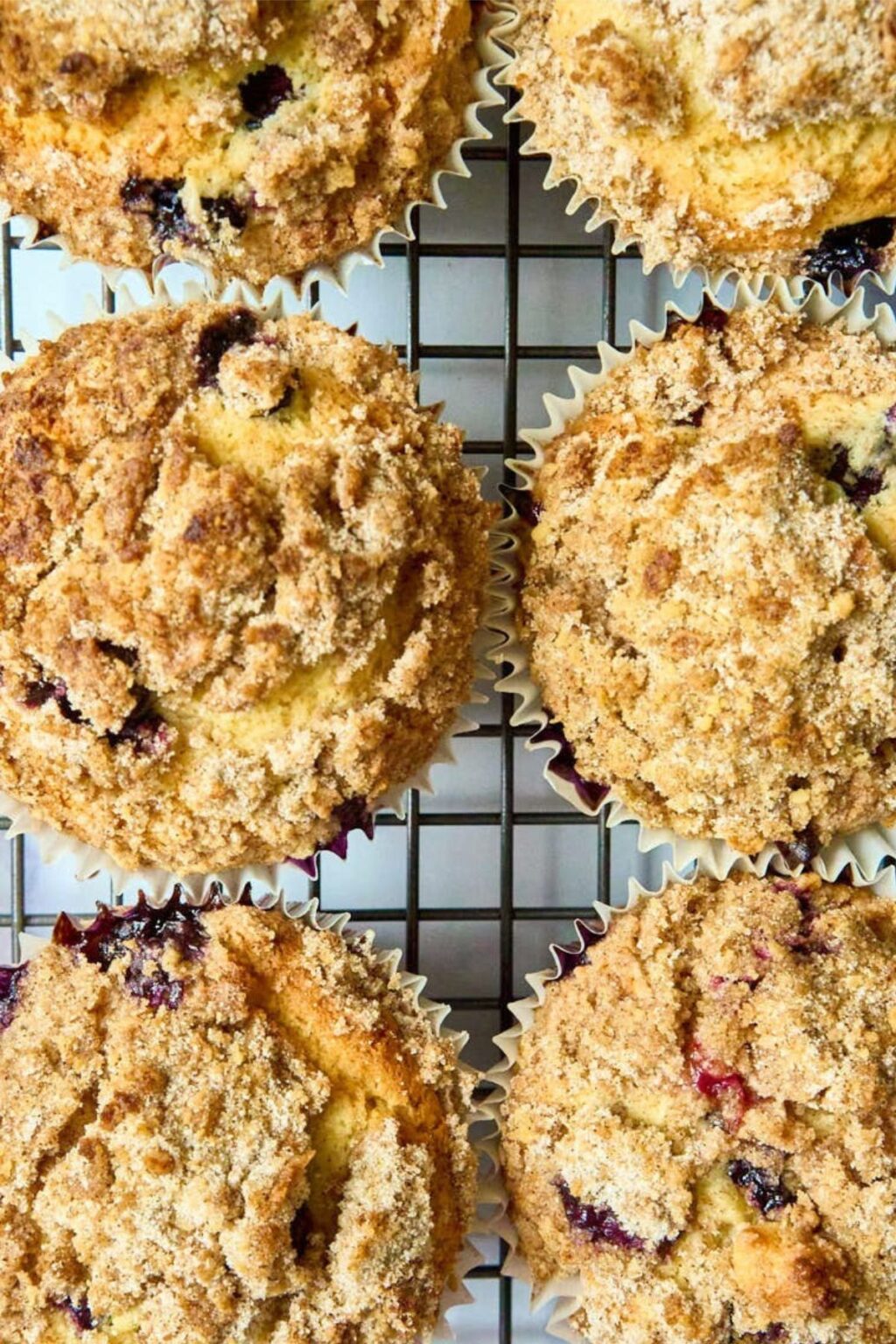 Streusel-Topped Jumbo Blueberry Muffins