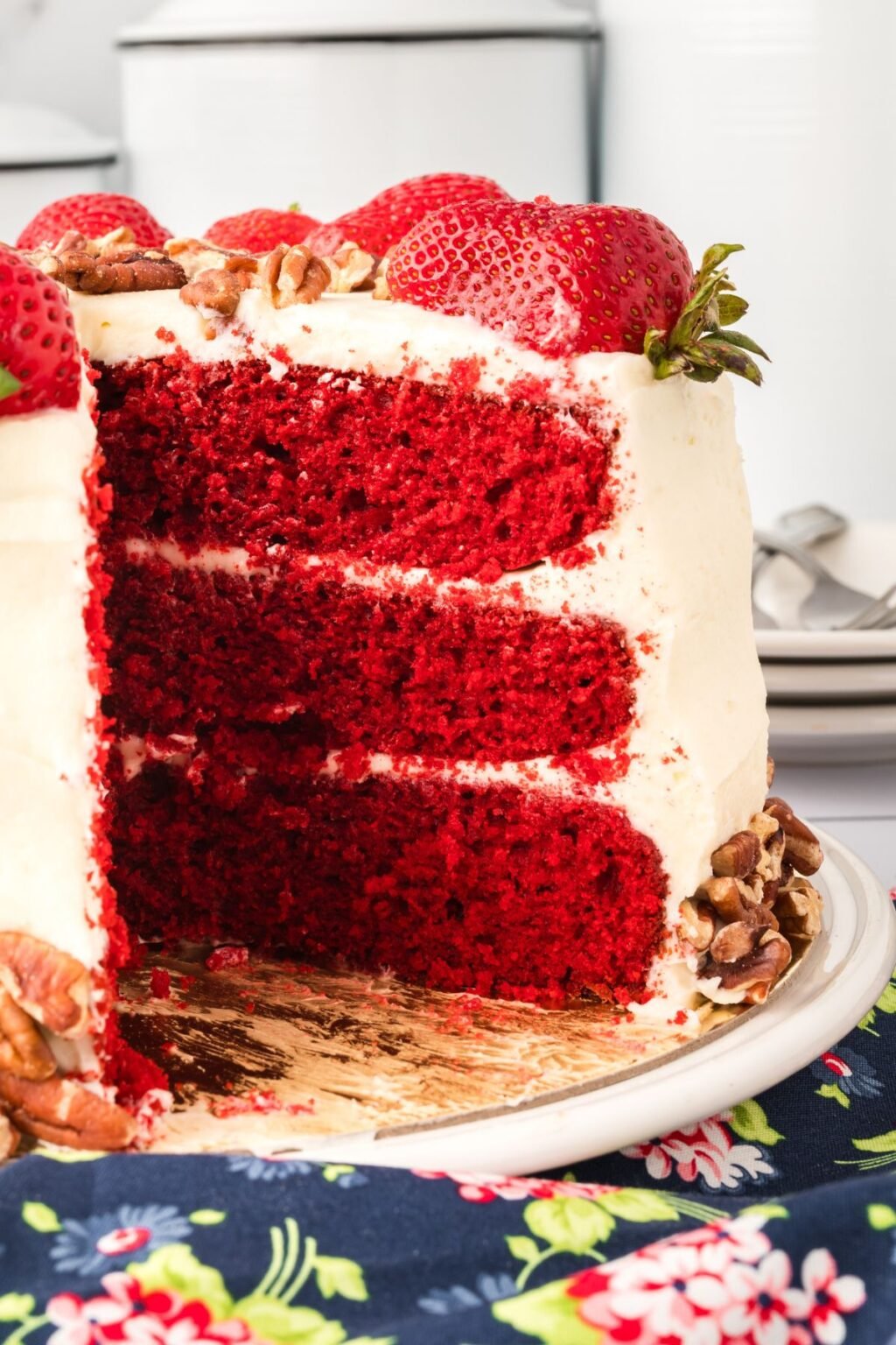 Old-Fashioned Red Velvet Cake with Cream Cheese Frosting