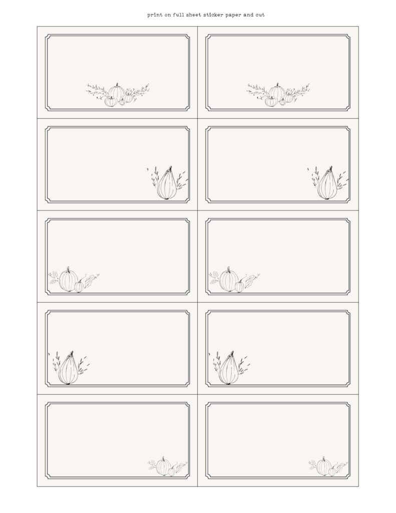 Fall Name Tags (A Pretty Free Printable)