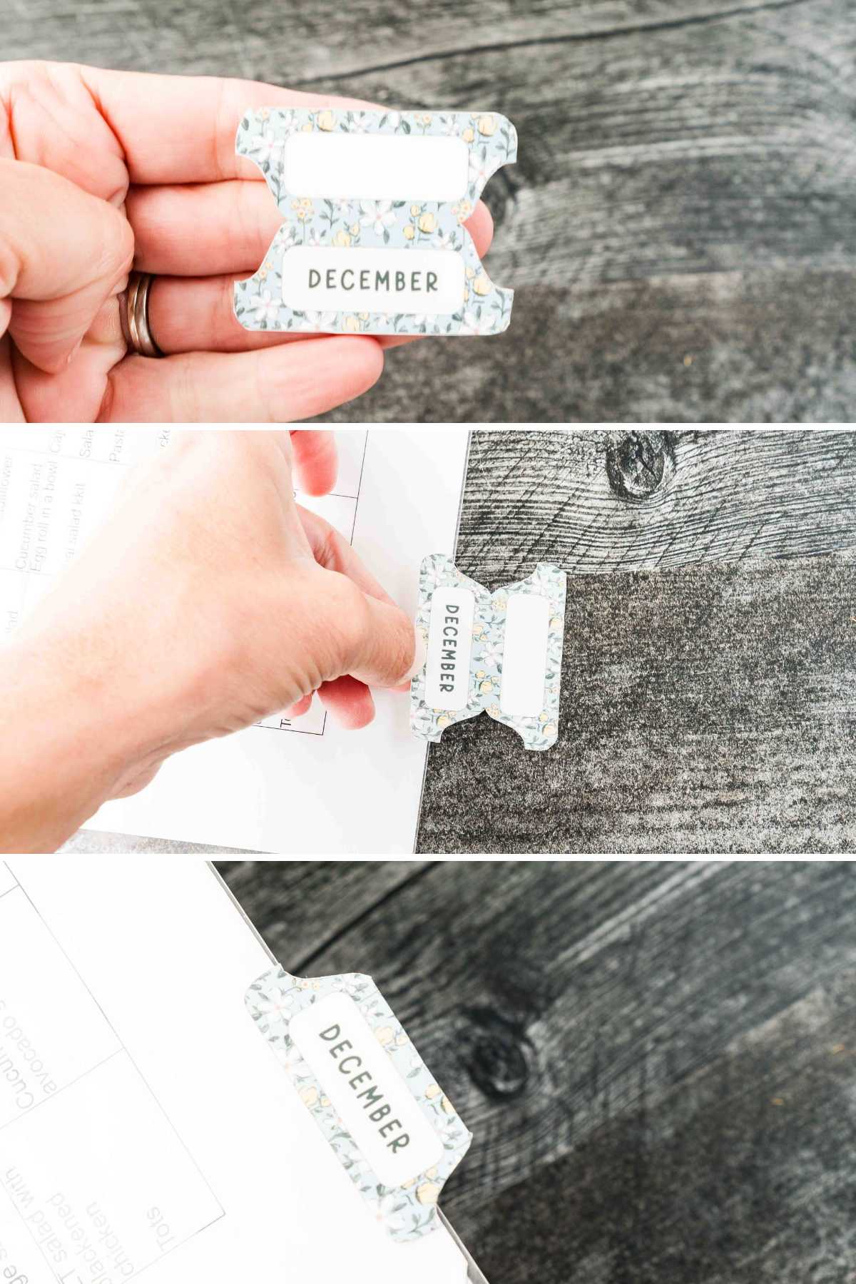 Free Printable Monthly Divider Tabs: Pretty Binder Makeover