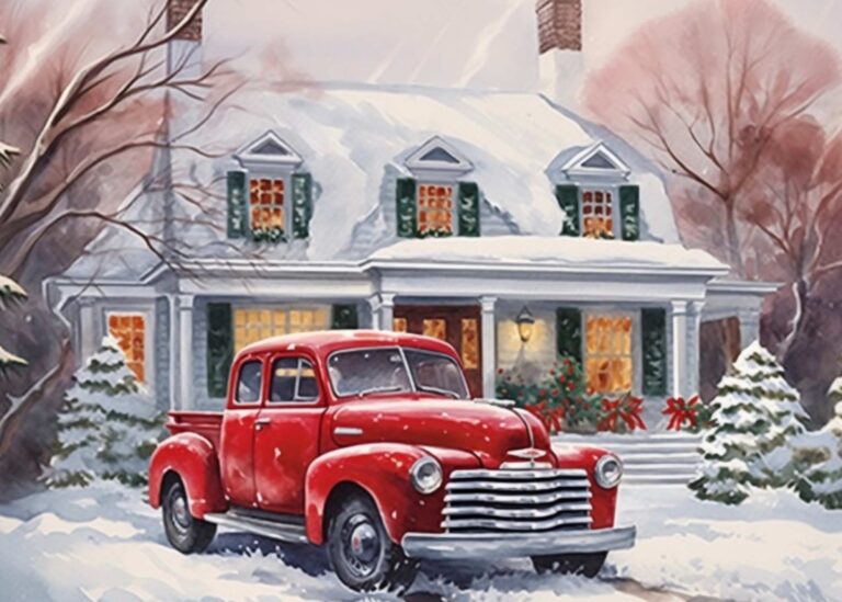 Old Fashioned Christmas Wall Art Printables (6 Watercolor Images to ...