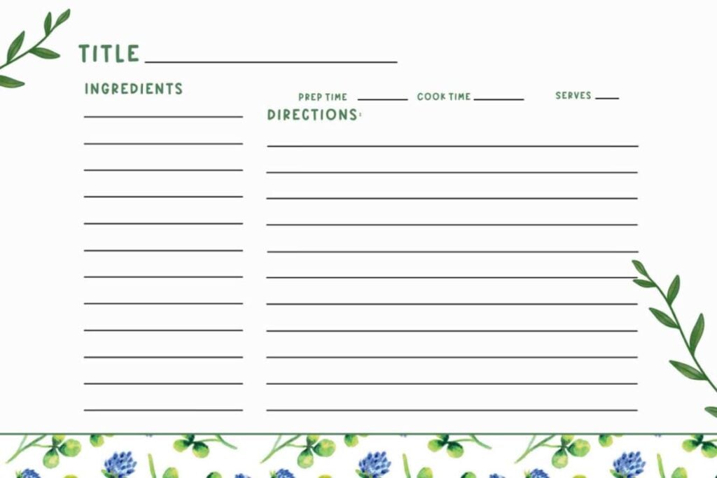 Printable Recipe Cards {10 Free + Beautiful Varieties}