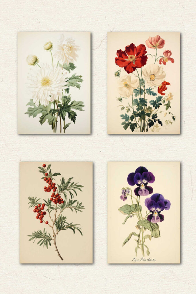 Vintage Botanical Printables : Heart's Content Farmhouse