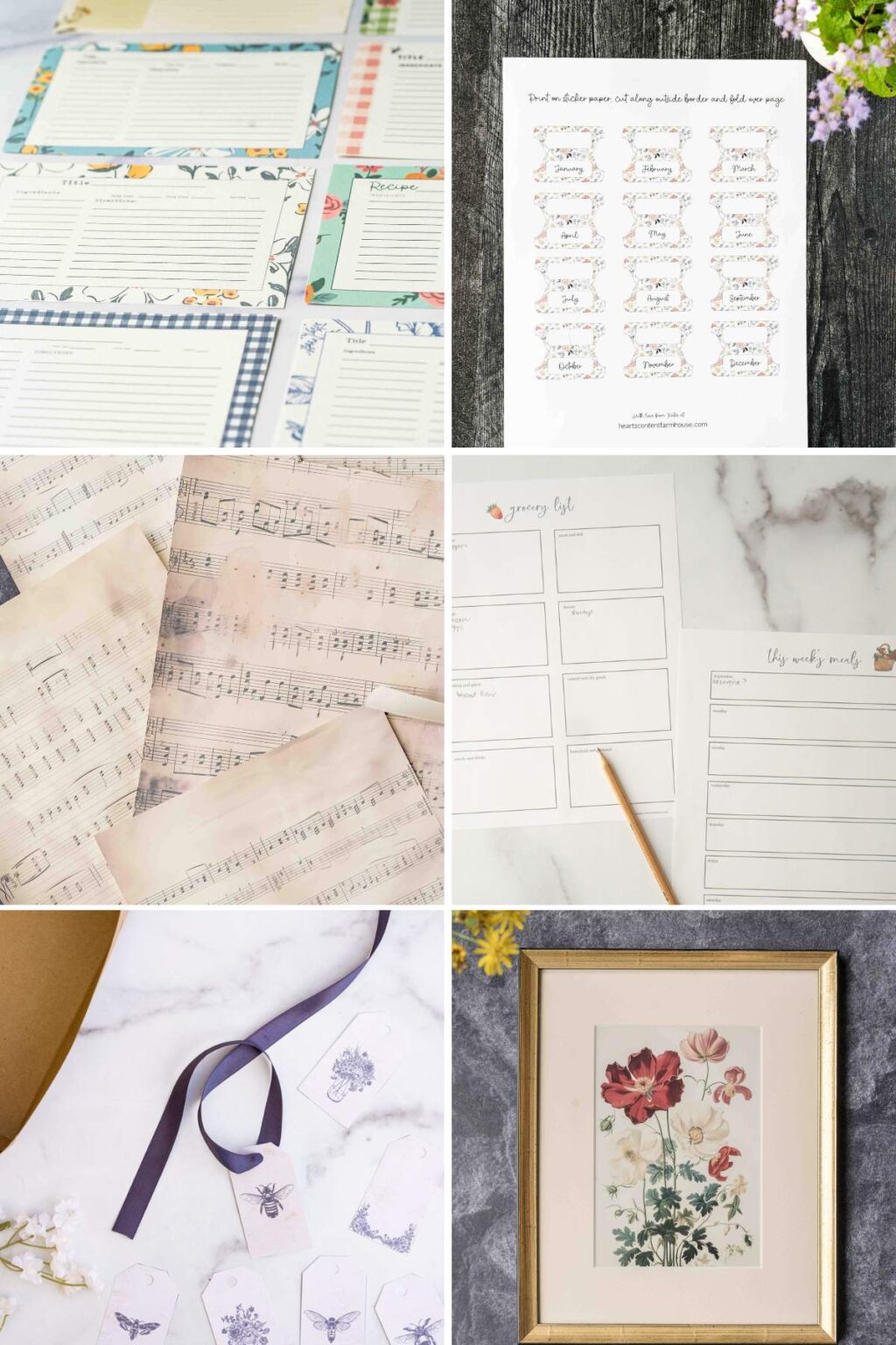 Free Printable Binder Divider Tabs : Heart's Content Farmhouse