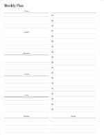 8.5 x 11 Weekly Planner Printables