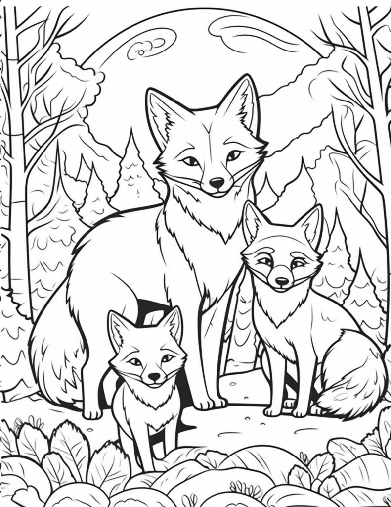 7 Gorgeous and Free Fox Coloring Pages for All Ages