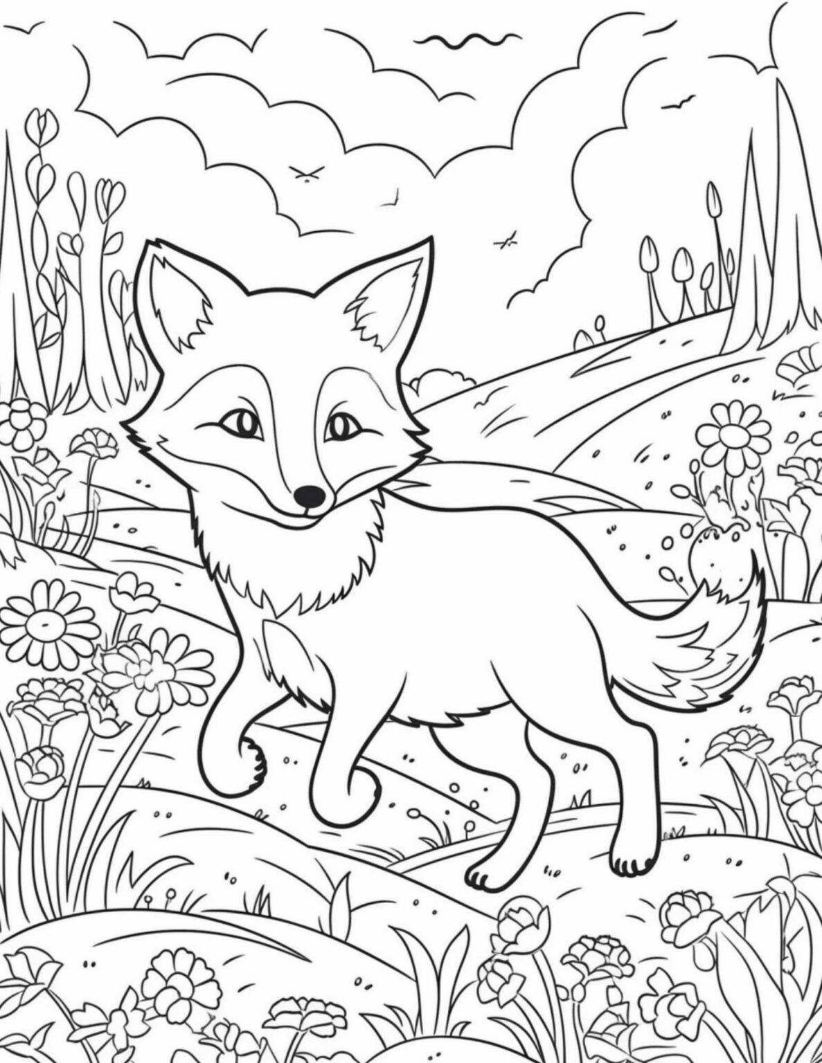 7 Gorgeous and Free Fox Coloring Pages for All Ages