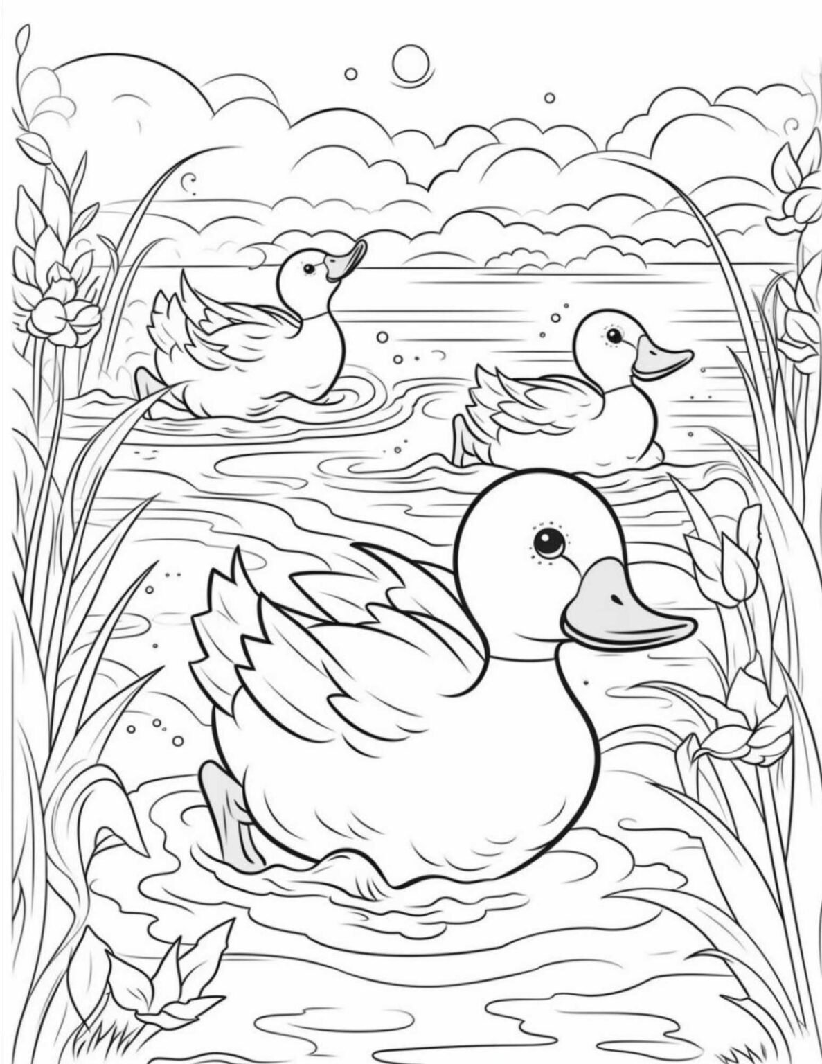 8 Adorable + Free Duck Coloring Pages for Creative Fun