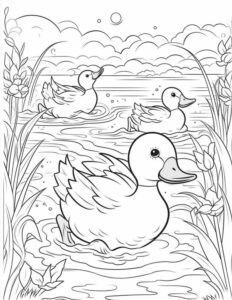 8 Adorable + Free Duck Coloring Pages for Creative Fun