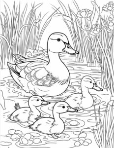 8 Adorable + Free Duck Coloring Pages for Creative Fun