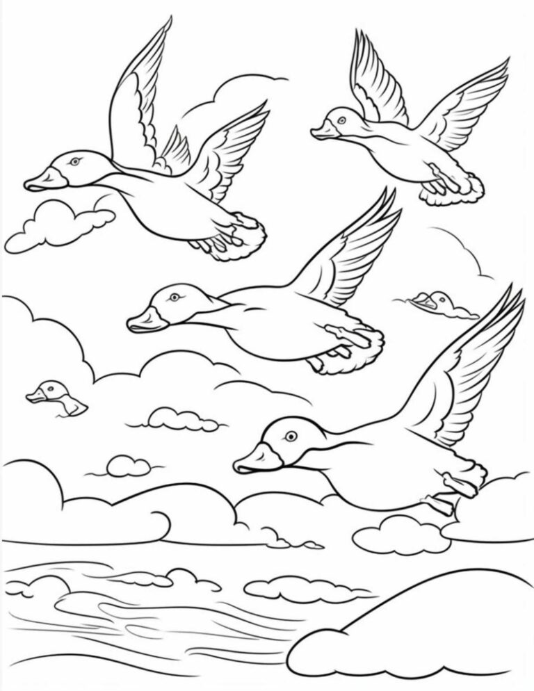 8 Adorable + Free Duck Coloring Pages for Creative Fun
