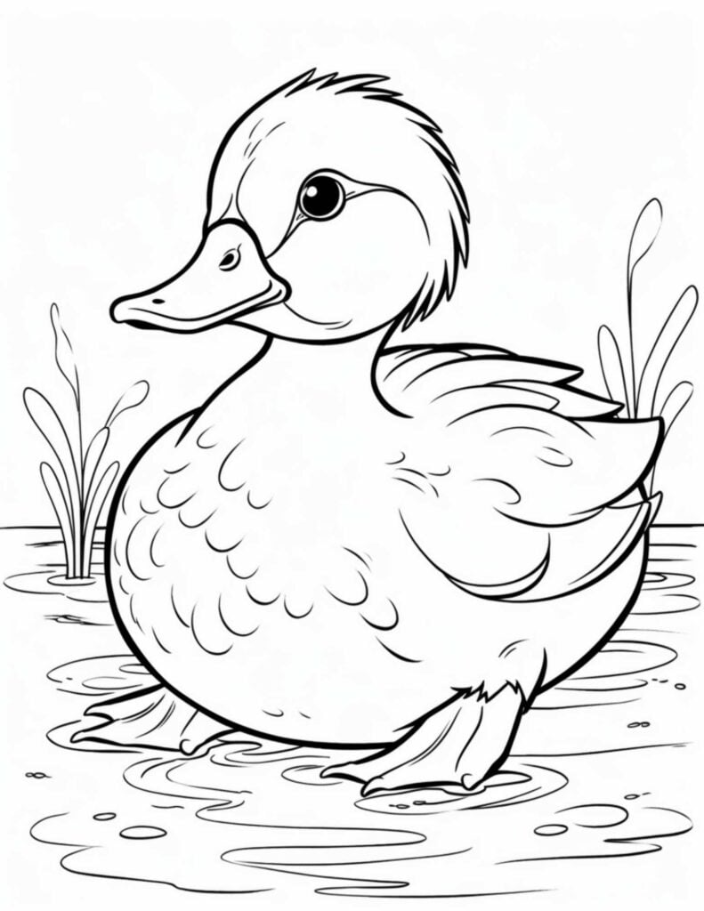8 Adorable + Free Duck Coloring Pages for Creative Fun