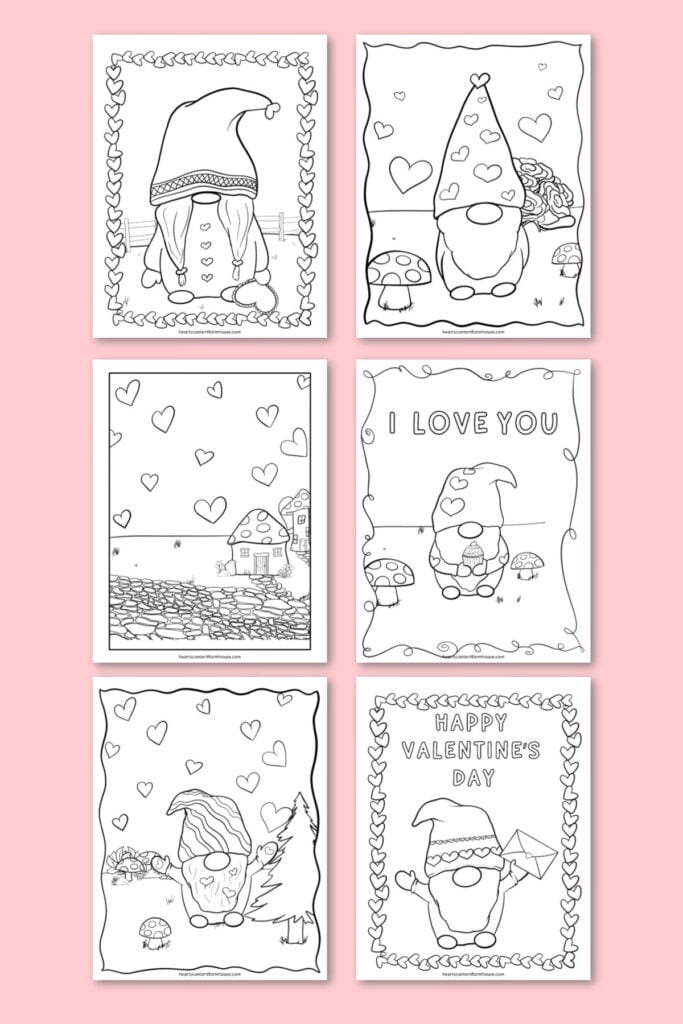 7 Cute Valentine Gnome Coloring Pages to Print for Endless Fun