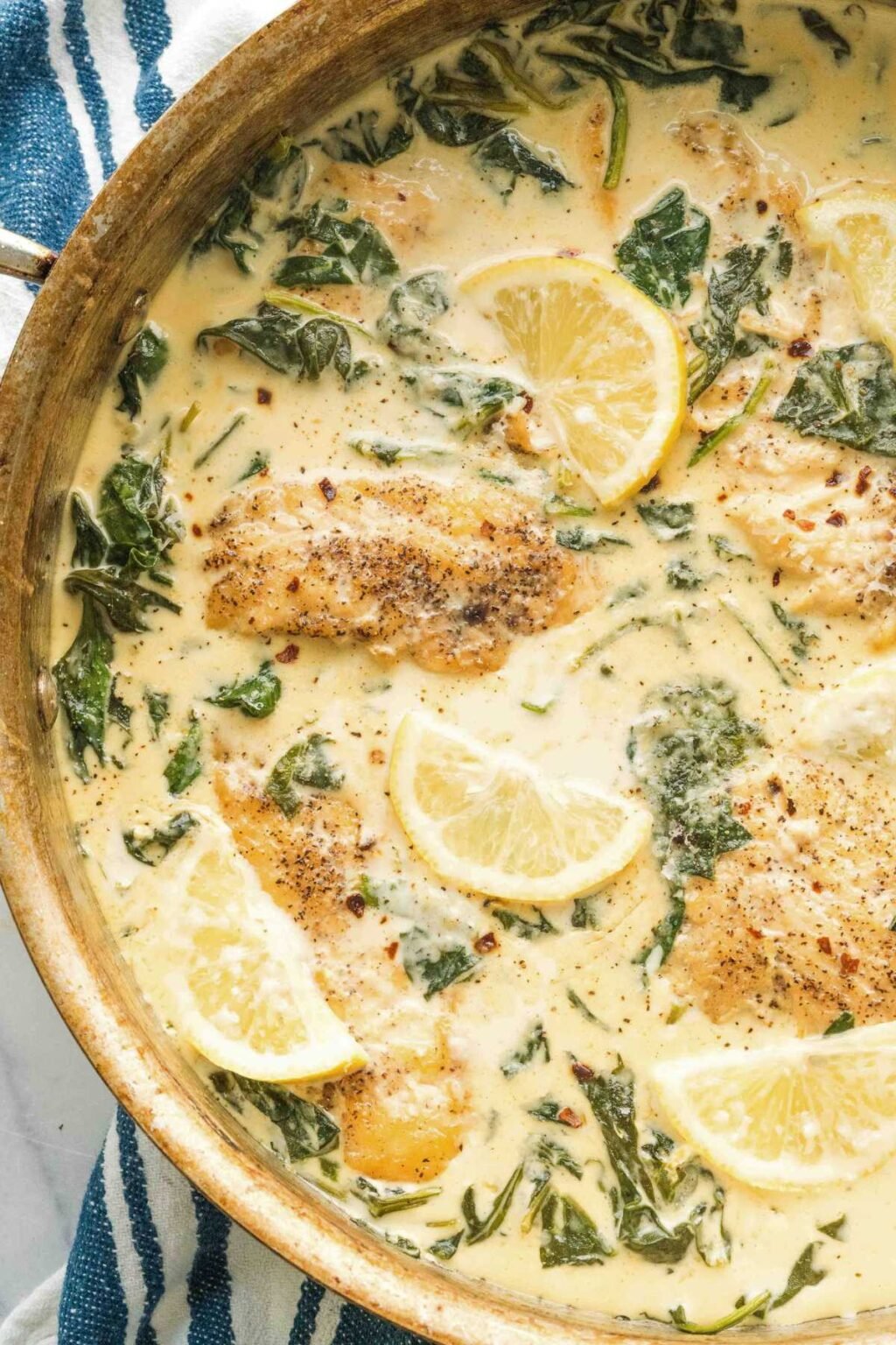 Lemon Spinach Parmesan Chicken (30 Minutes)