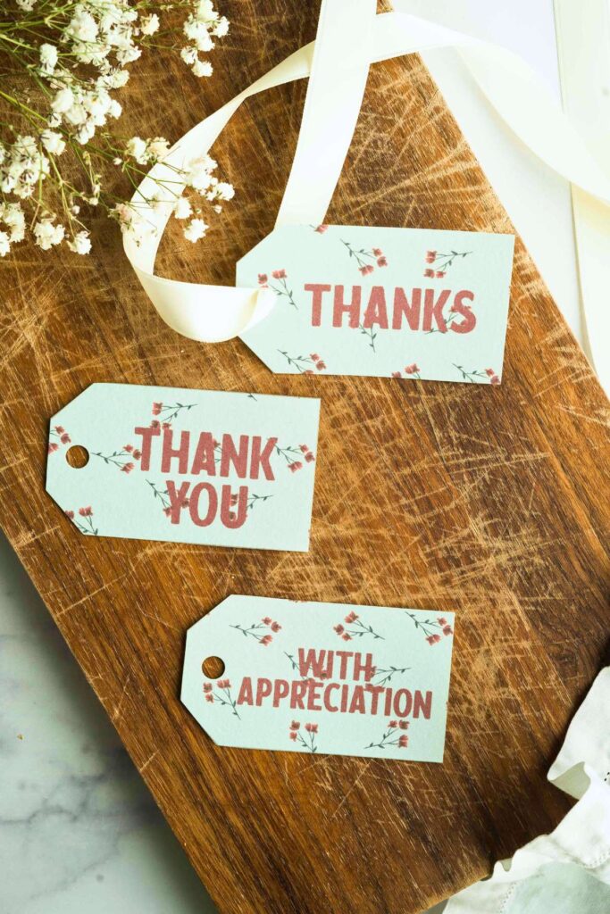 Printable Appreciation Tags (5 Pretty Styles)