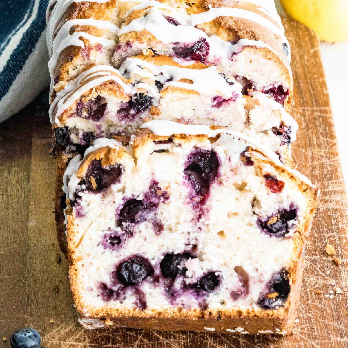 Sourdough Blueberry Quick Bread
