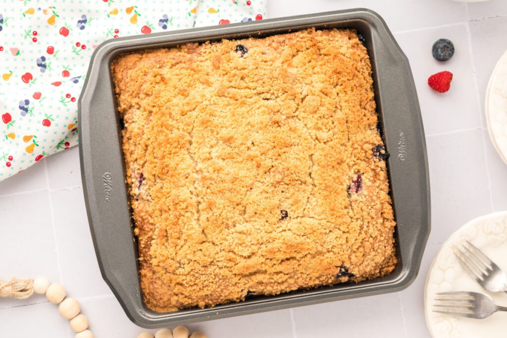 Triple Berry Coffee Cake {With Streusel Topping}
