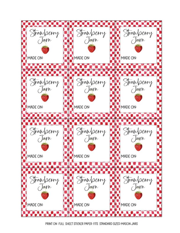 Simply Pretty Jam Jar Labels (Free Printable in 4 Styles)