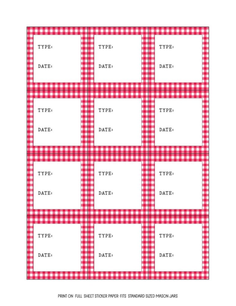 Simply Pretty Jam Jar Labels (Free Printable in 4 Styles)
