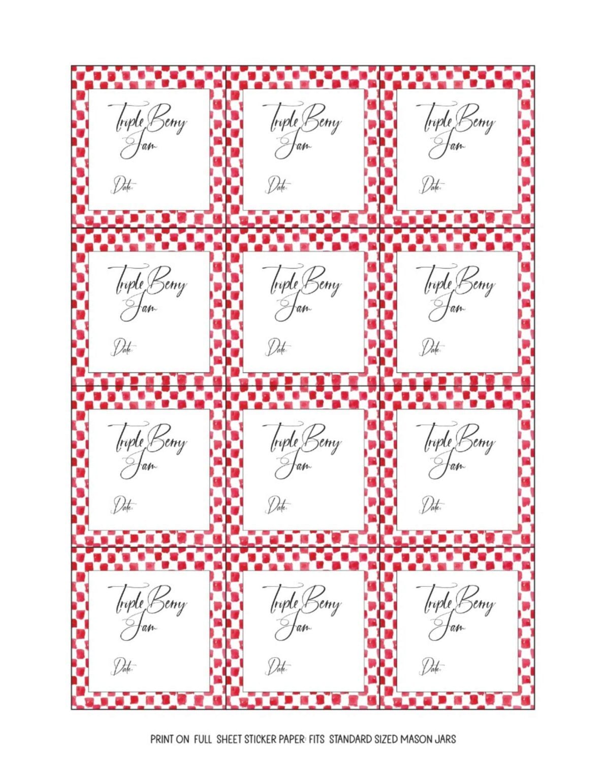 Simply Pretty Jam Jar Labels (Free Printable in 4 Styles)