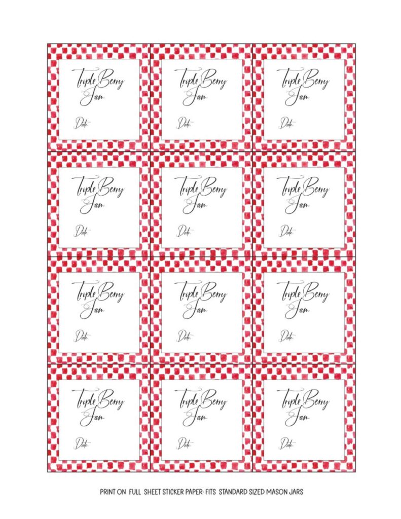 Simply Pretty Jam Jar Labels (Free Printable in 4 Styles)