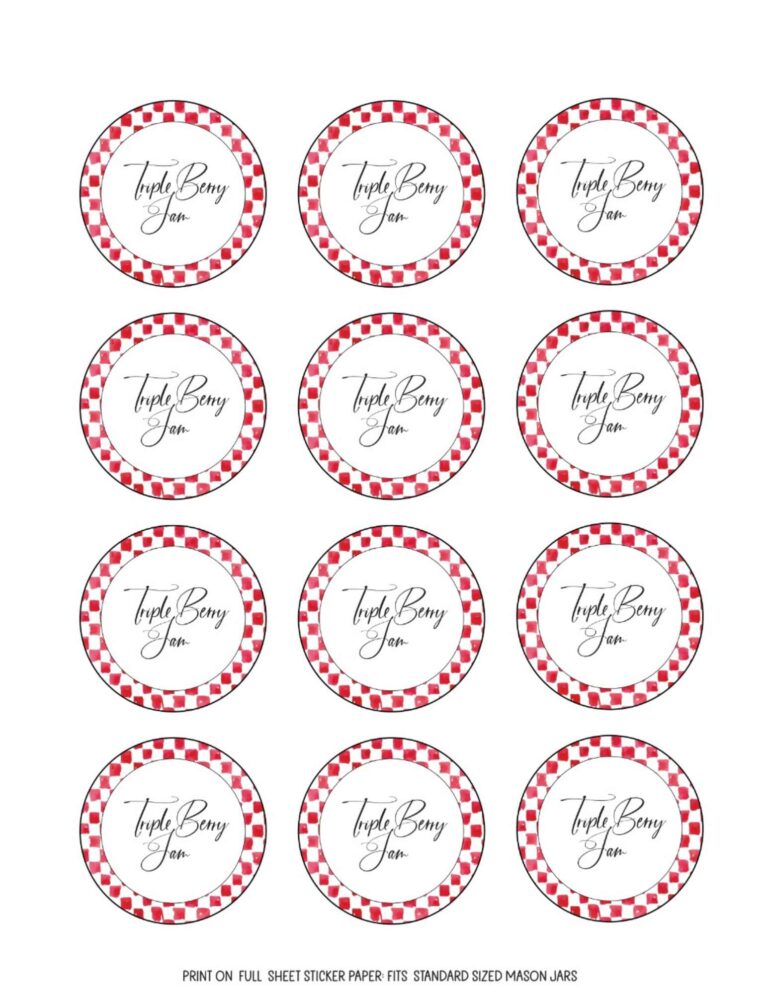 Simply Pretty Jam Jar Labels (Free Printable in 4 Styles)