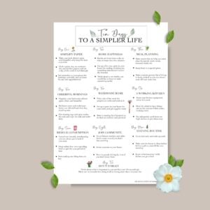 Actionable Steps to Simple Living: Ten Days to A Simpler Life