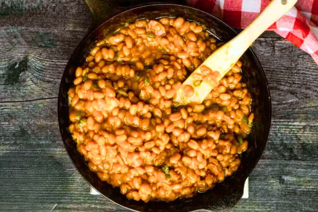 Easy Cast Iron Skillet Baked Beans