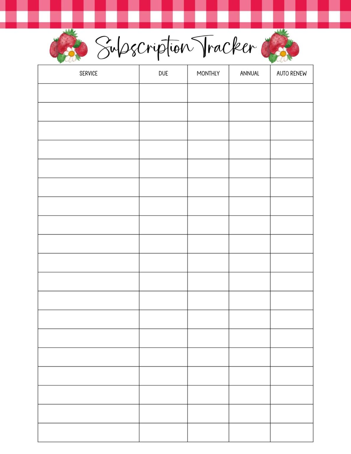 Simplify Your Days with These Gorgeous Free Strawberry Planner Downloads