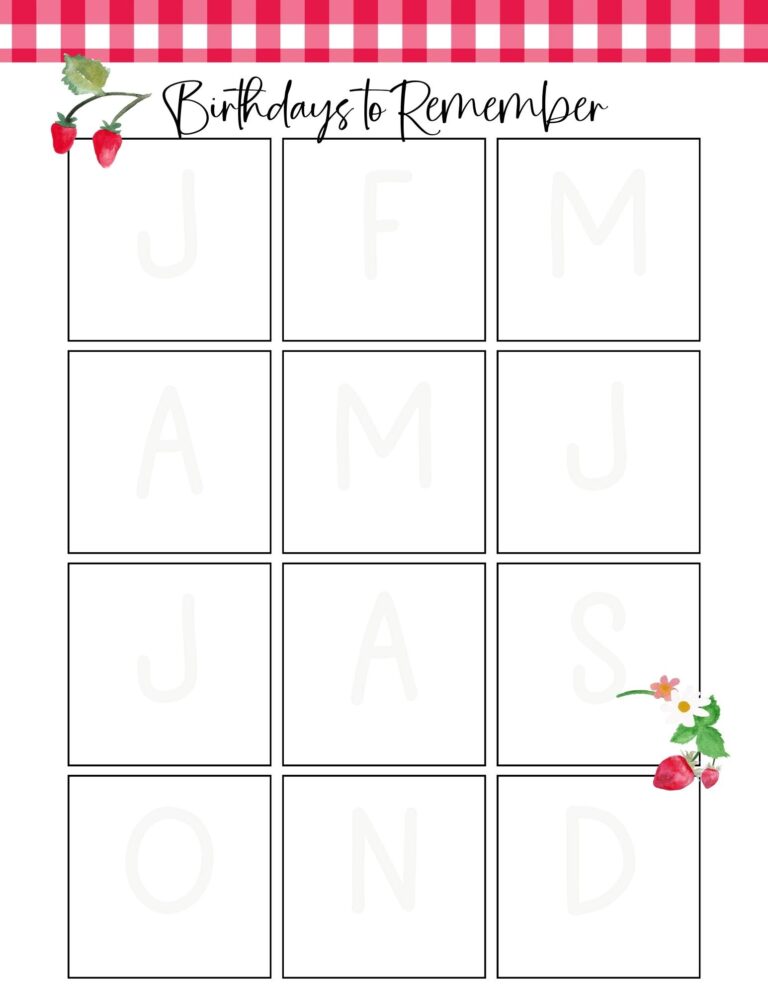 Simplify Your Days with These Gorgeous Free Strawberry Planner Downloads