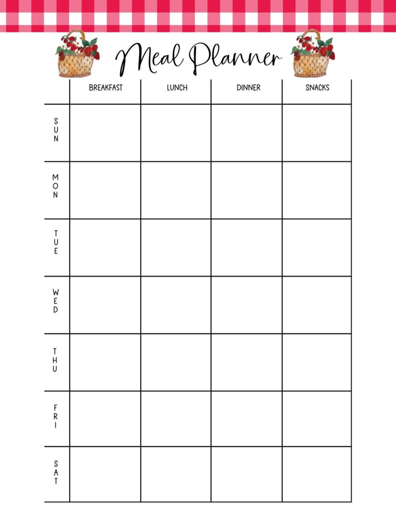 Simplify Your Days with These Gorgeous Free Strawberry Planner Downloads