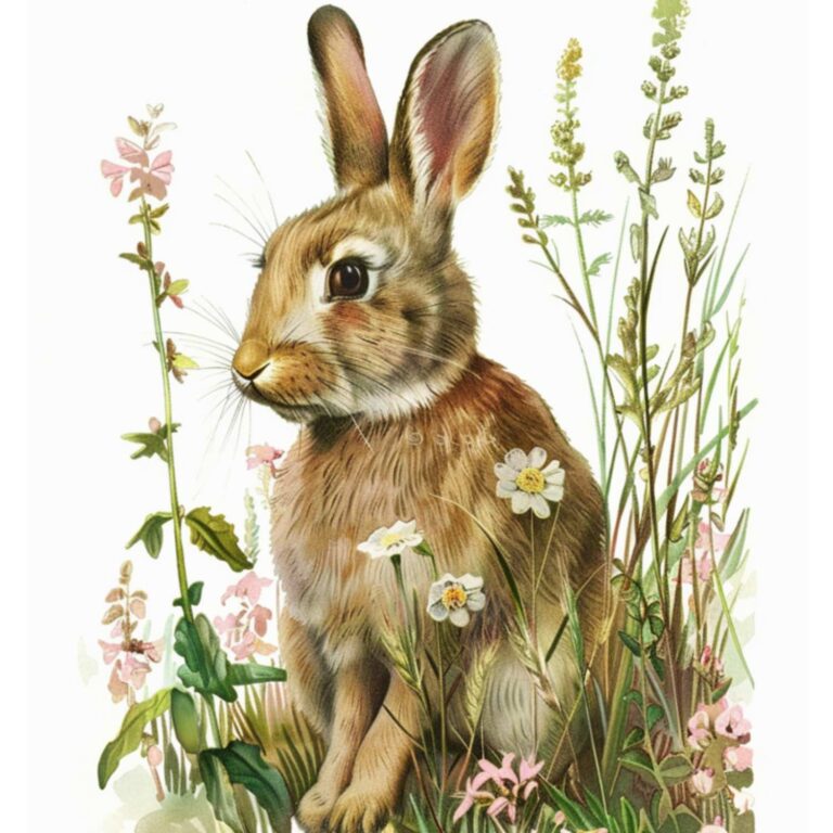 Free Bunny Printable Wall Art : Heart's Content Farmhouse