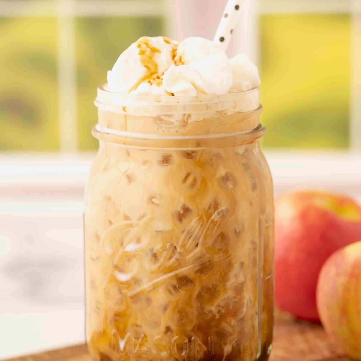 Make Your Own Iced Caramel Apple Latte
