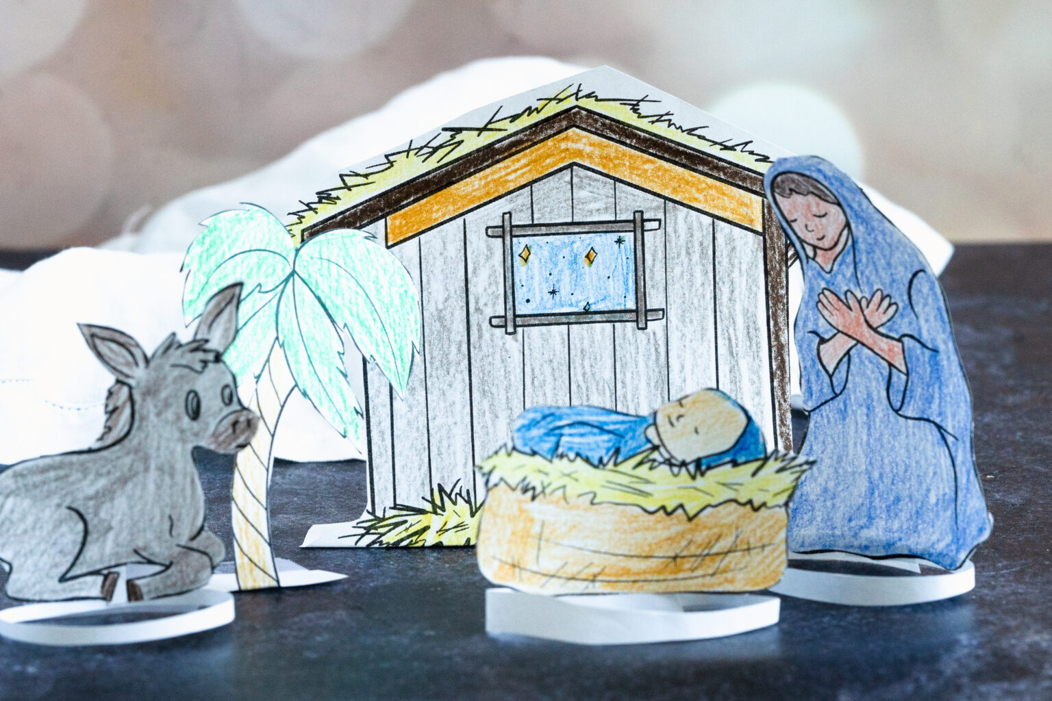 6 Nativity Scene Printable Coloring Pages To Bring The Christmas Story ...