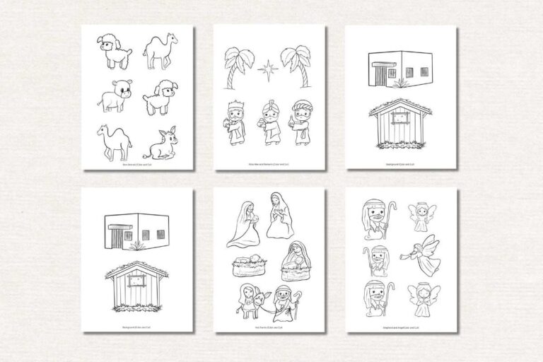 6 Nativity Scene Printable Coloring Pages To Bring The Christmas Story To Life