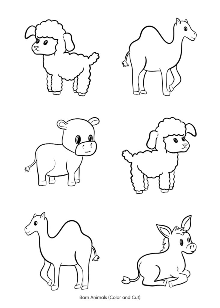 6 Nativity Scene Printable Coloring Pages To Bring The Christmas Story ...