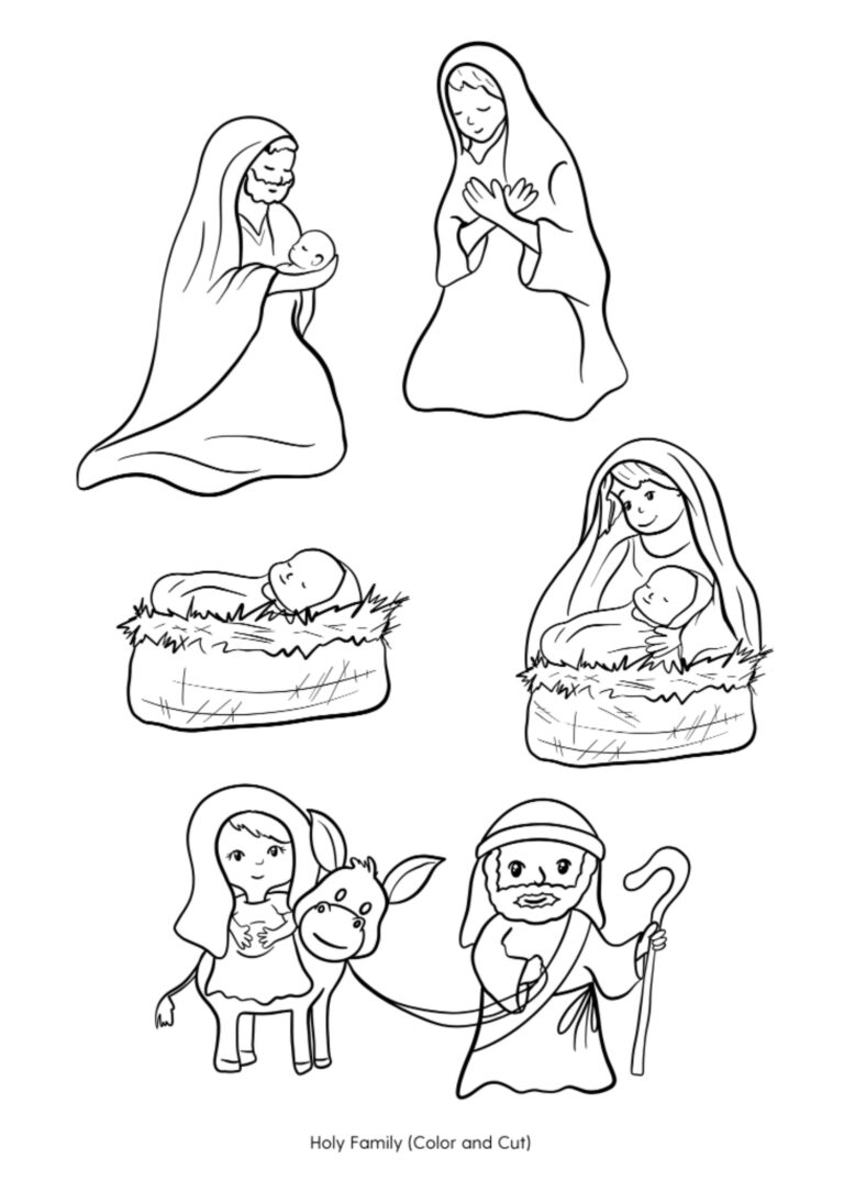 6 Nativity Scene Printable Coloring Pages To Bring The Christmas Story ...